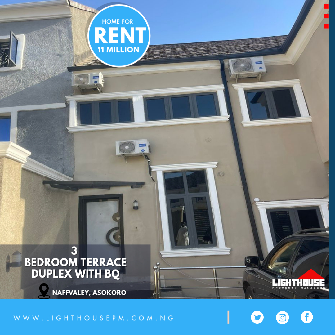 3 BEDROOM TERRACE DUPLEX WITH ATTACHED BQ – LIGHTHOUSE PROPERTY MANAGERS LTD